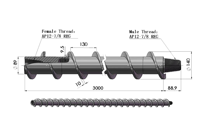 Auger Rod /Spiral Drill Rod
