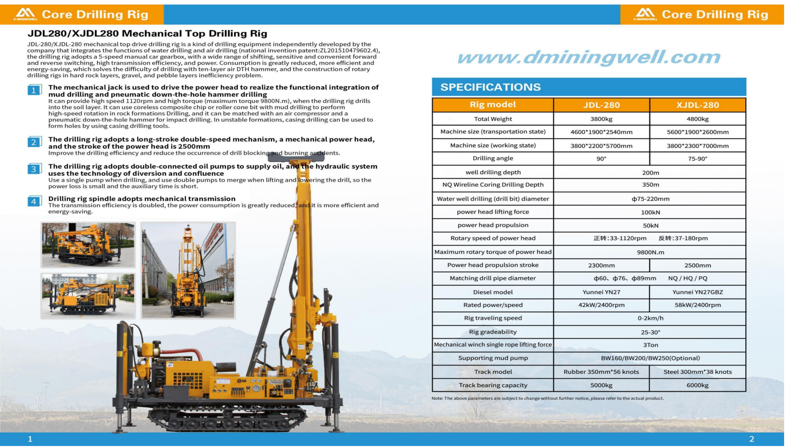 D Miningwell Core Drilling Rig - Excellence in Drilling with Long ...